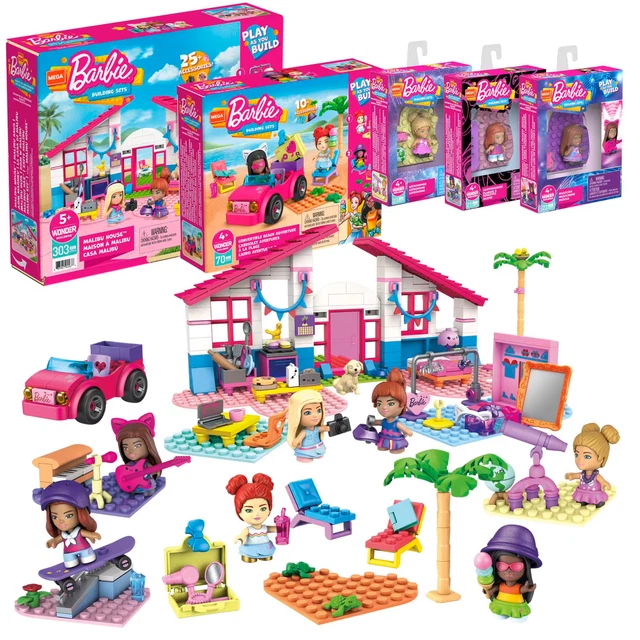 MEGA BARBIE BUILDING Toy Kit Malibu Dream House Bundle | Free and Fast ...