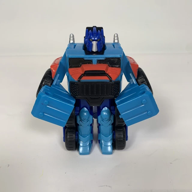 PLAYSKOOL TRANSFORMERS RESCUE Bots Optimus Prime Blue Truck Figure ...