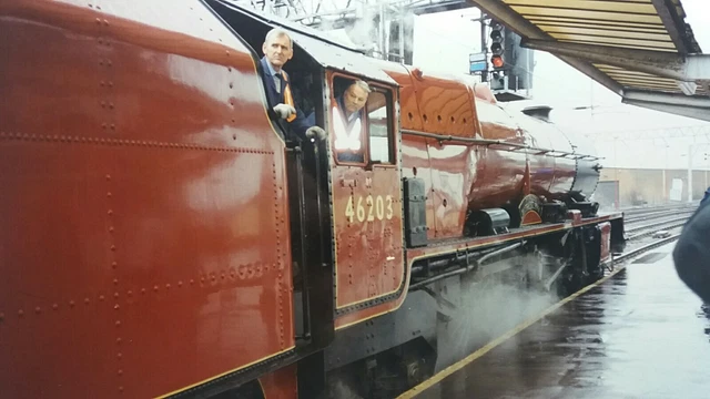 PHOTO LMS 46203 Princess Margaret Rose Steam Locomotive Driver and ...