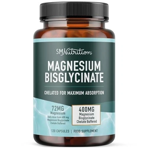 MAGNESIUM GLYCINATE 400MG 100% Chelated for Maximum Absorption ...
