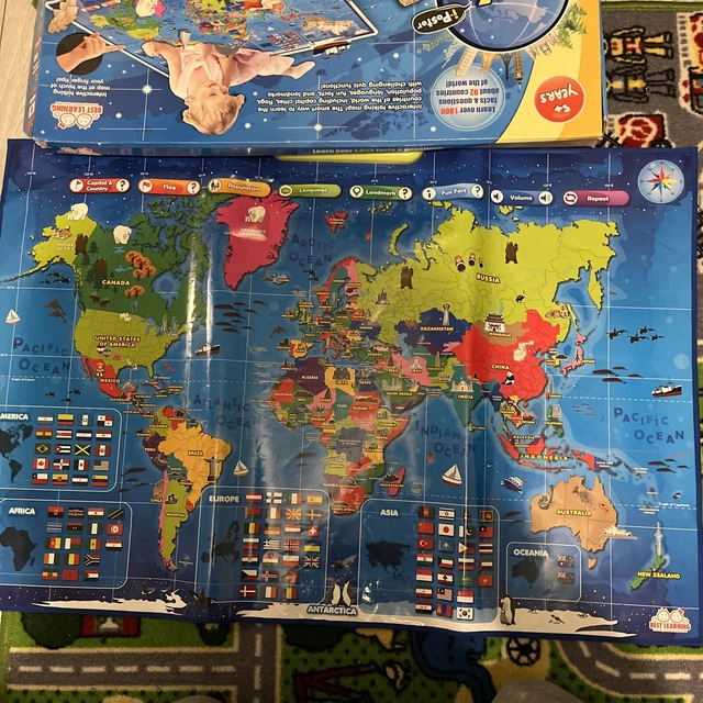 BEST LEARNING I-POSTER My World Interactive Map - Educational Talking ...
