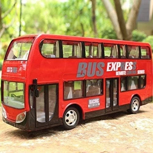 TOYSREX LONDON BUS remote Control Double Decker with Lights Transport ...