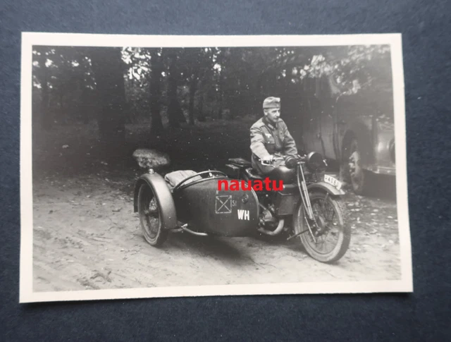 ORIGINAL FOTO WH Infanterie Reg. 102 Polen 1939 Kradmelder Schäfer ...