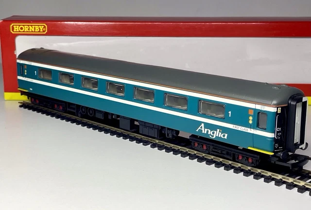 HORNBY R4137B ANGLIA Railways BR Mk2 1st Class Coach K 3358 - OO Gauge ...