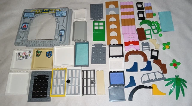 LEGO CITY WINDOW Doors Jail Prison Cell Bars batcave castle Wall arches ...