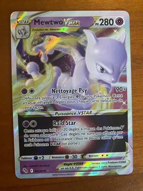 CARTE POKÉMON MEWTWO VSTAR 031/078 - EB10.5 Pokémon GO FR NEUF EUR 9,00 - PicClick FR