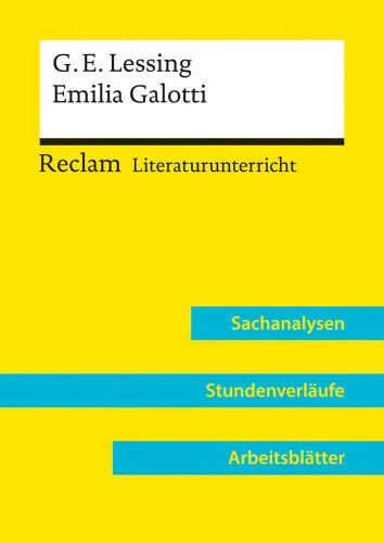 GOTTHOLD EPHRAIM LESSING: Emilia Galotti (Lehrerband) [German] by Bekes ...