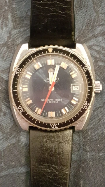 LANCO SEABORN 3000 25 Jewel Automatic Mens Diver Watch Vintage £83.00 - PicClick UK