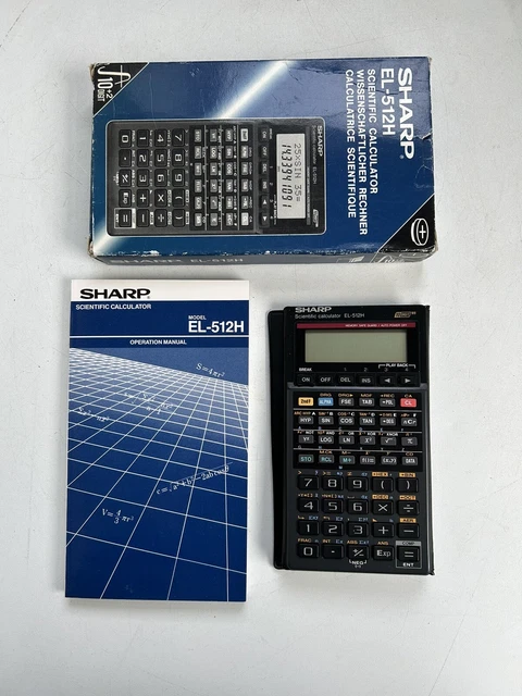 SHARP EL-512H VINTAGE Scientific Calculator Boxed With Instructions £19 ...