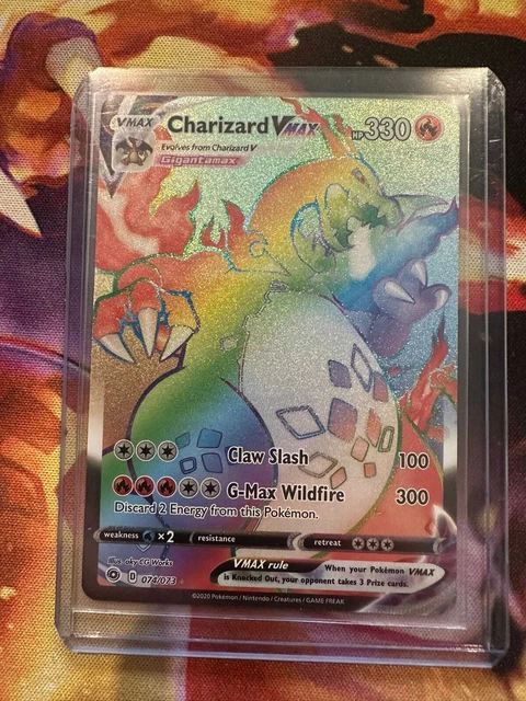 CHARIZARD VMAX - Rare Rainbow - Champions Path Raw Pokemon Card £130.79 ...