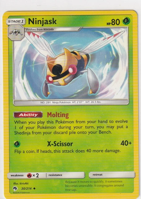 POKEMON CARTE ECHO De Précision Numéro 30/214 Ninjask Anglais EUR 1,00 ...