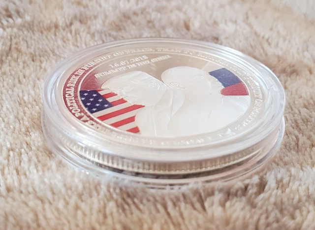 DONALD TRUMP SILVER Coin Summit Meeting Peace Putin Russia Ukraine Cold ...