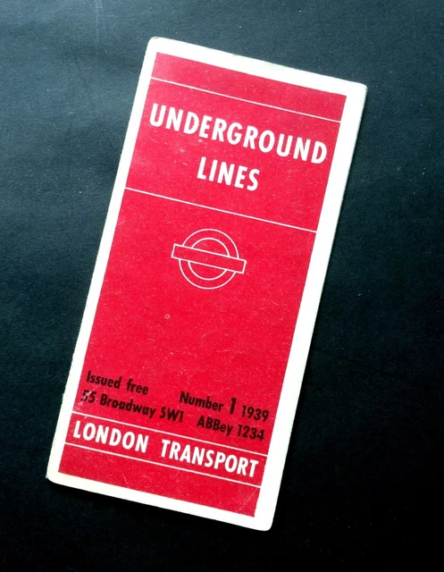 LONDON TRANSPORT UNDERGROUND Railway Map 1939 £12.50 - PicClick UK