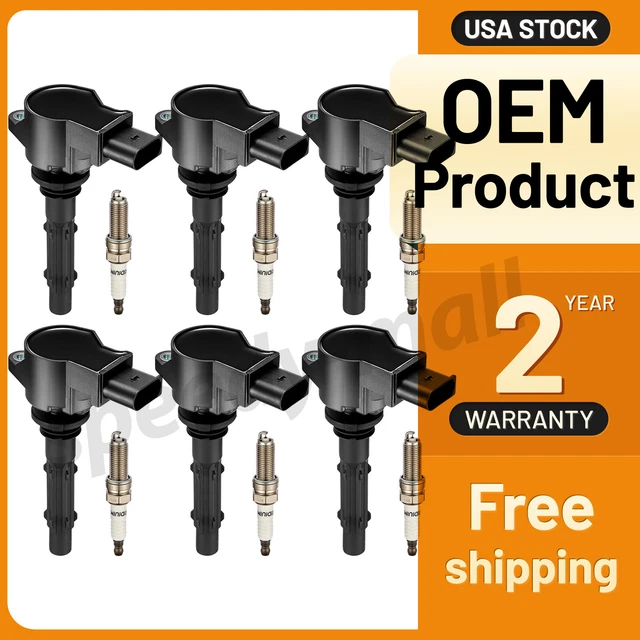 6 PACK UF535 Ignition Coils And Spark Plugs For All Listed Mercedes ...