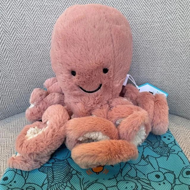 49CM JELLYCAT ODELL Octopus Peachy Pink Soft Plush Toy New With Tag ...