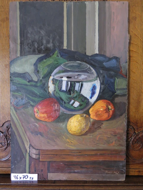 TABLEAU ANCIENNE PEINTURE à Huile Sur de Style Impressionniste Interne ...