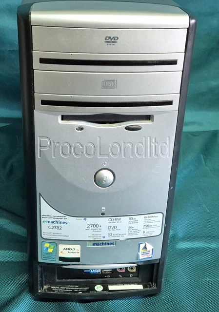 EMACHINE C2782 AMD Athlon XP 2700+ 2.16GHz 1GB RAM 40GB IDE Drive Win ...