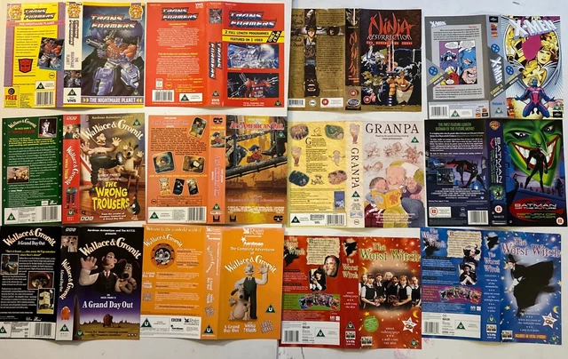 CHILDREN’S/ANIMATION BUNDLE VHS Video Tape Sleeves /covers, Granpa, X ...