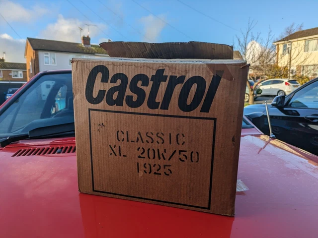 VINTAGE CASTROL BOX Oil Can Tin Display Garage Mancave Automobilia ...