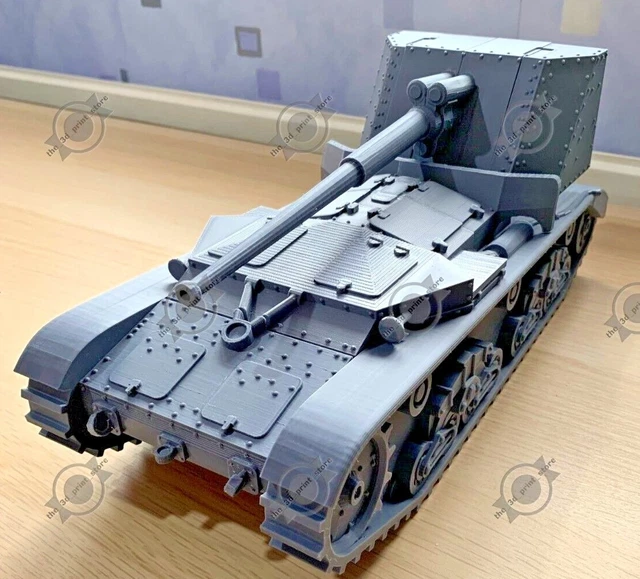 WW2 GERMAN SEMOVENTE 90-53 Anti Aircraft Gun, 3D Printed, Many Scales ...