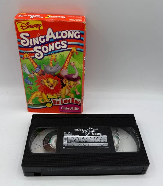 DISNEY SING ALONG Songs The Lion King Circle of Life VHS 1994 Kids ...