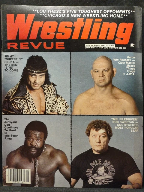 WRESTLING REVIEW MAGAZINE WWF AWA NWA August 1983 Jimmy Snuka Junkyard ...
