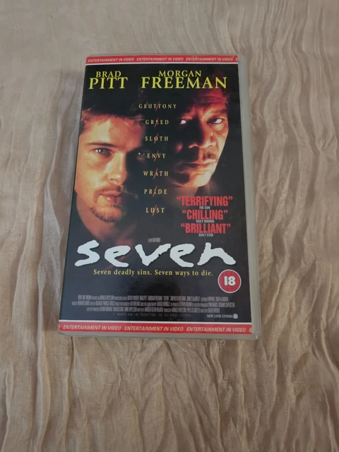 SEVEN (VHS, 1996) Brad Pitt /Morgan Freeman Rare Video Horror cassette ...