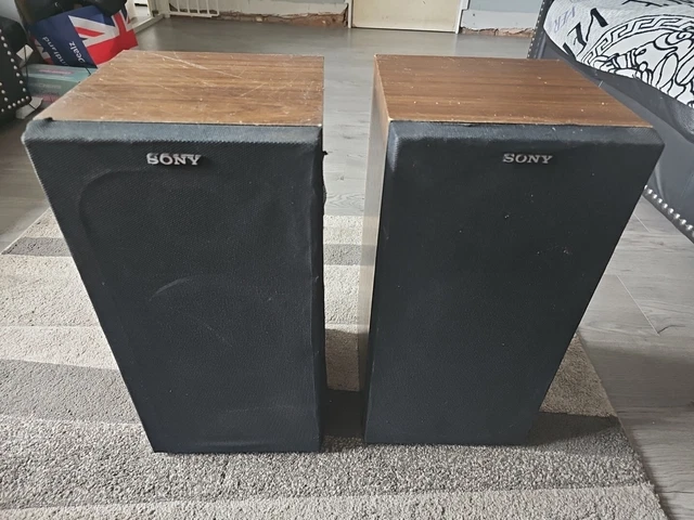 LARGE VINTAGE SONY Stereo speakers 50 watts 8ohm Sony SS-E34 £21.86 ...