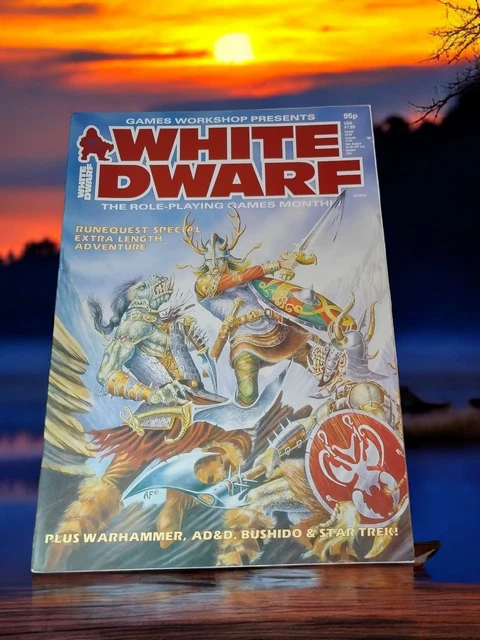 🔥GW WHITE DWARF #85 "Warhammer FRP, RuneQuest Adventure, Pendragon" Mag ...