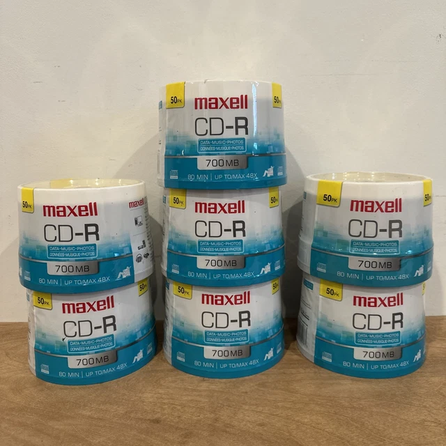 MAXELL 50 PACK CD-R 700mb & Memorex CDR Recordable Media Discs Lot of 7 ...