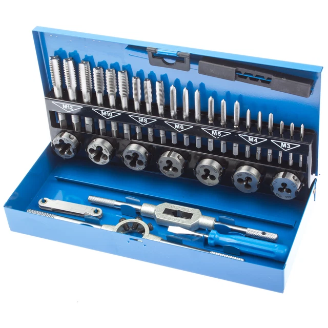 GEWINDESCHNEID SATZ M3-M12 Gewindeschneider Gewindebohrer Set Schneideisen EUR 37,95 - PicClick DE