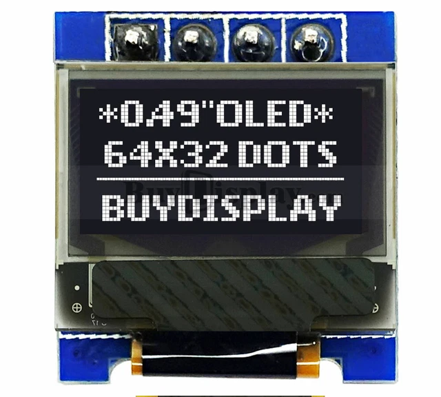 I2C WHITE 0.49 inch OLED Display Module 64x32 Pixels for Arduino ...