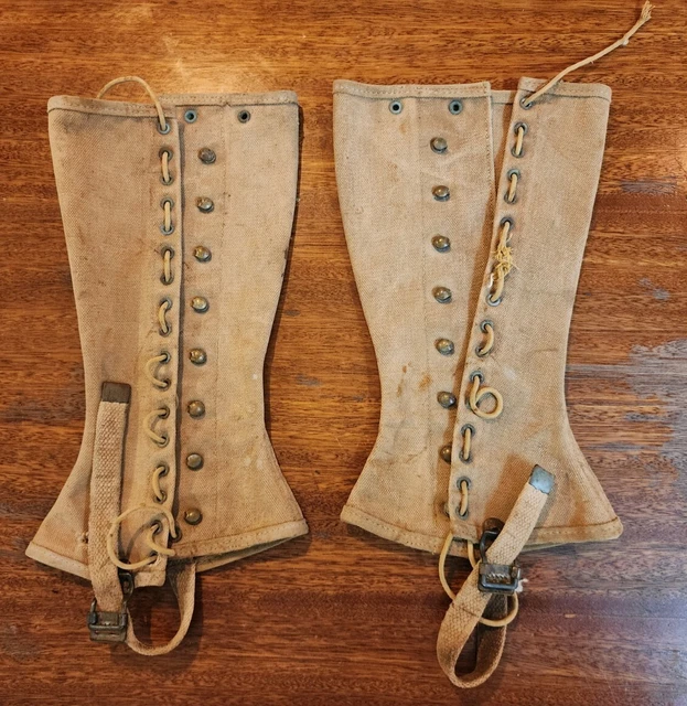 WW2 US M1938 Boot Gaiters Putties Leg Wraps EUR 15,36 - PicClick FR