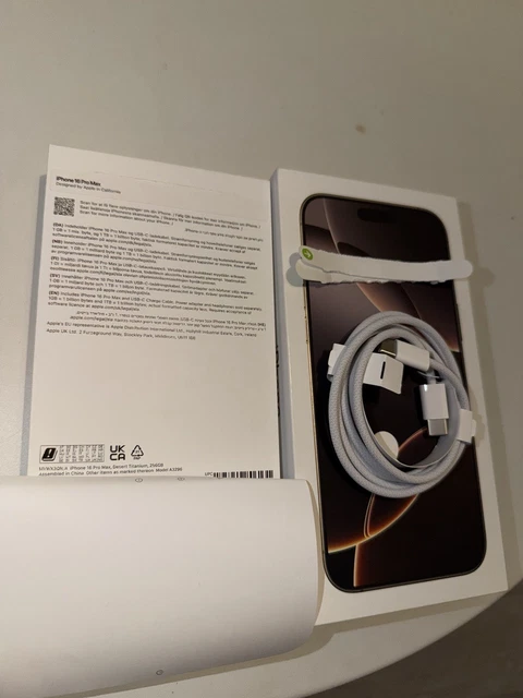 APPLE IPHONE 16 Pro Max 256GB Desert titanium - Box Only. With USB-C ...