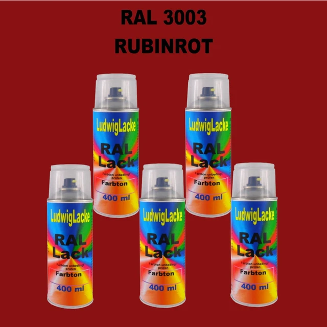 RAL 3003 RUBIS Brillant Spray 5 X 400ml Aérosol Spray Peinture EUR 33 ...