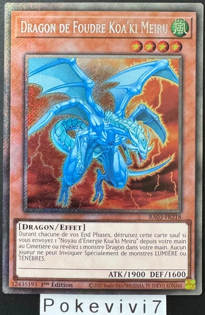 CARTE YU-GI-OH! DRAGON DE FOUDRE KOA'KI MEIRU RA03-FR218 PSR NEUF EUR 2 ...