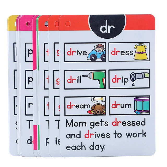MONTESSORI ENGLISH PHONICS Learning Cards Kindergarten Educational Toys ...
