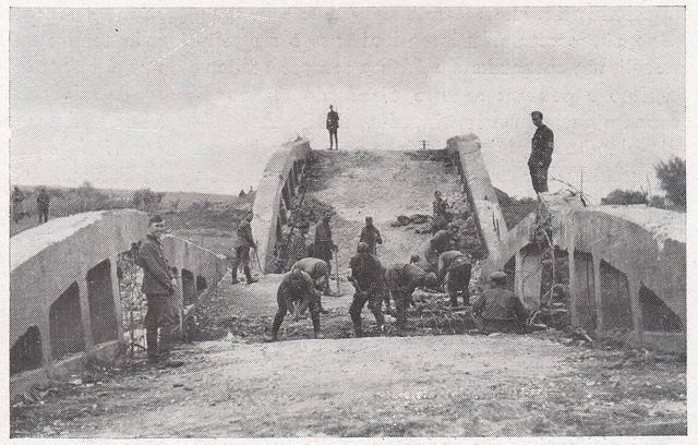 E0372 SAPEURS ITALIENS Réparation un Pont - 1942 Impression Vintage ...