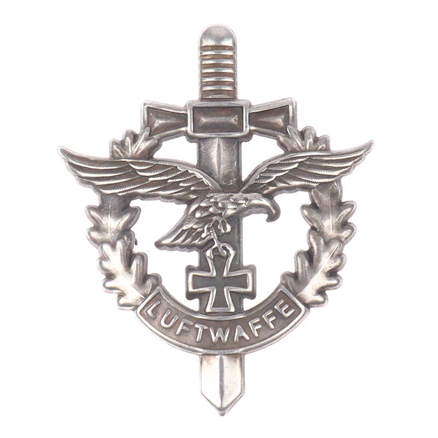 ANTIQUE HANDICRAFT MEDAL ww2 german air force luftwaffe pin badge with ...