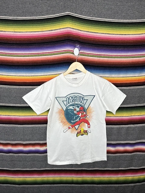 VINTAGE MIGHTY MORPHIN Power Rangers Red Ranger Jason Men's T Shirt ...