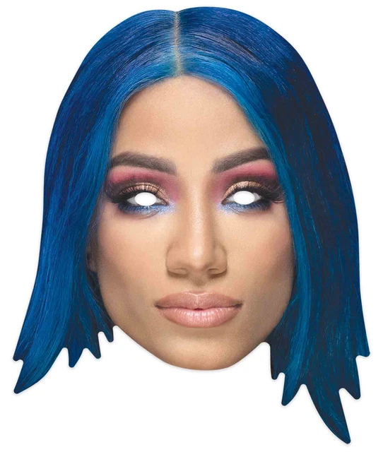 SASHA BANKS WWE Lutteur Officiel Simple 2D Carte Fête Masque Visage EUR ...