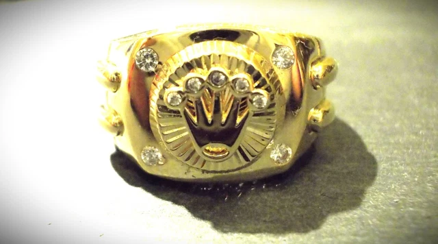 HERRENRING, SIEGELRING &ROLEX& Gelb Gold 585 /14 K Gr. 64 NEU! EUR 1. ...