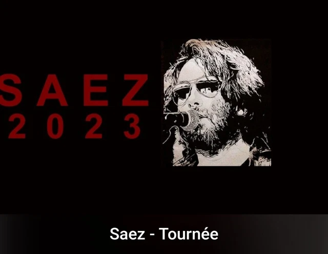 SAEZ 2 PLACES numérotées concert samedi 09/12/2023 à 20:00 ACCOR ARENA - PARIS EUR 80,00 ...
