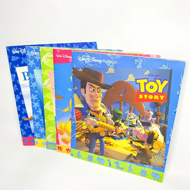 LOT OF 5 Walt Disney Records Read-Along Book Bundle Paperback 1997 ...