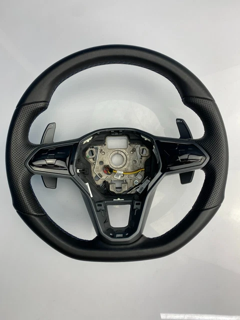 VW ORIGINAL R-LINE Lederlenkrad 3 Speichen Mfa Schaltwippen 5H0419089Fe ...