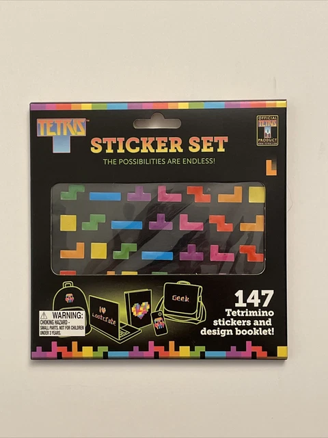 TETRIS VIDEO GAME Sticker Set - 147 Tetrimino Stickers and Design ...