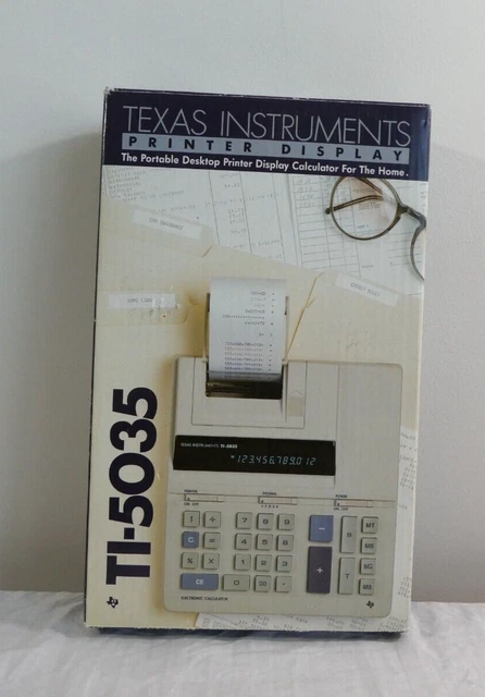 TEXAS INSTRUMENT ELECTRONIC Calculator Printer Display TI-5035 Portable ...