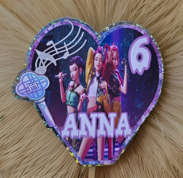 KPOP DEMON HUNTERS Cake Music Thame Topper Personalised Birthday Cake ...