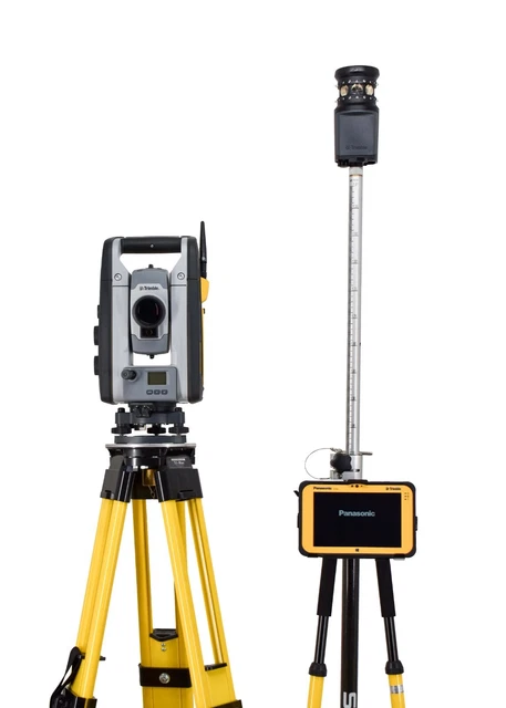 TRIMBLE RTS633 3& Robotic Total Station Kit w/ Panasonic 7" Tablet ...