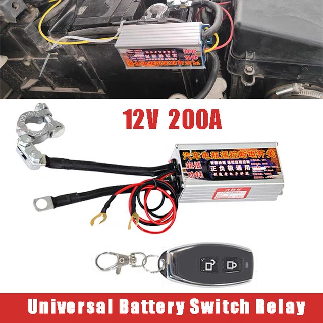 12V 200A INTEGRATED Wireless Remote Control Battery Disconnect Isolator ...